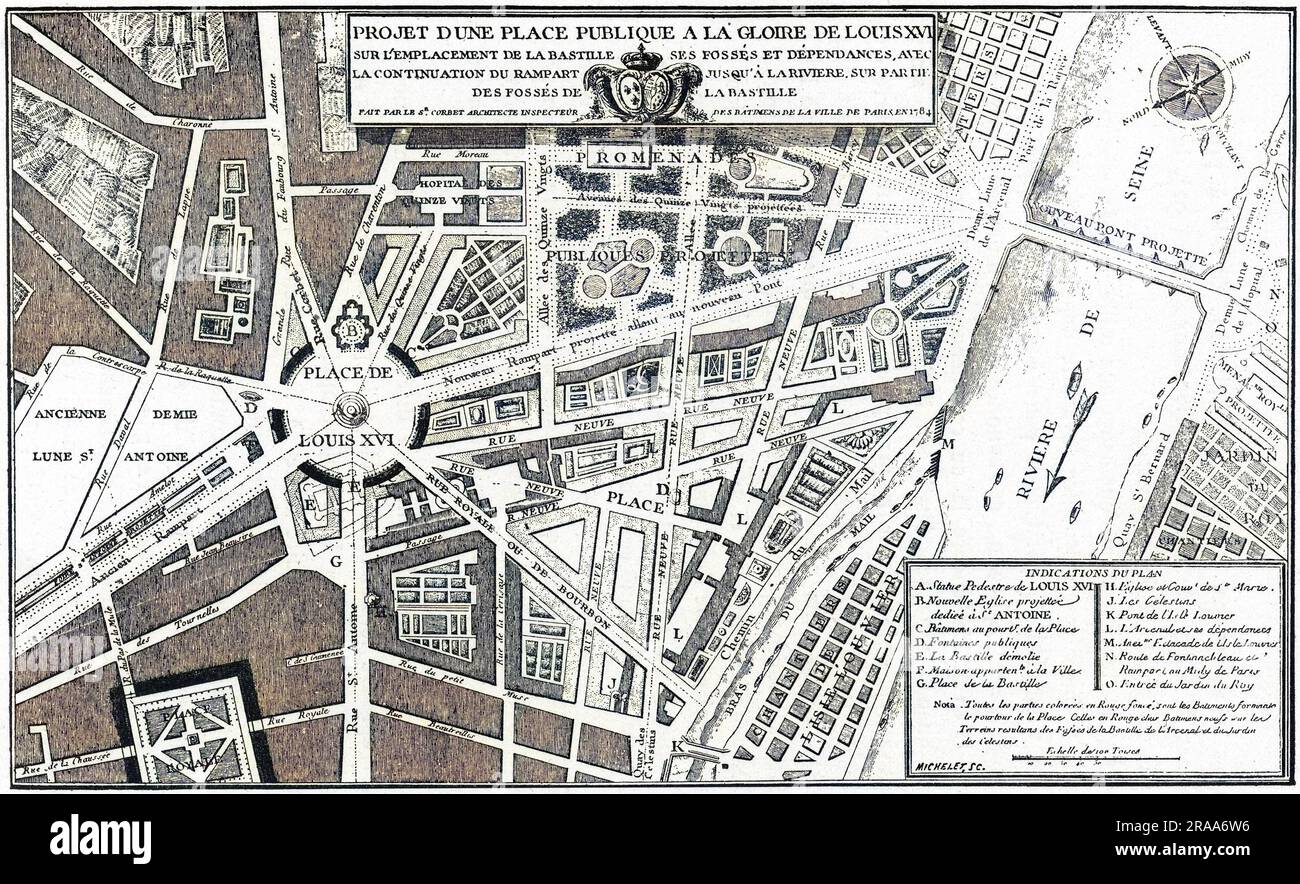 Plan of the bastille hi-res stock photography and images - Alamy