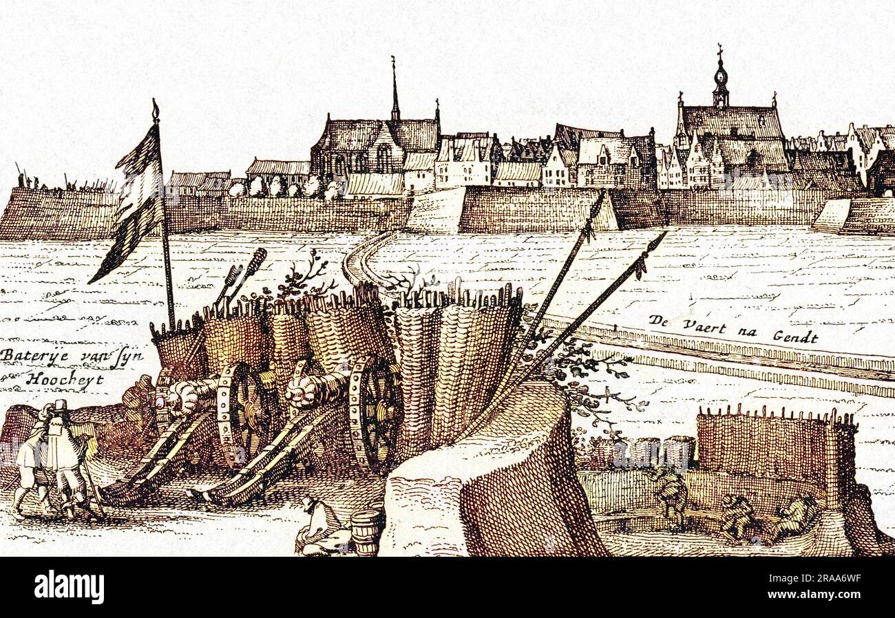 The siege of Hulst, when after 28 days Frederik Henrik van Nassau ...