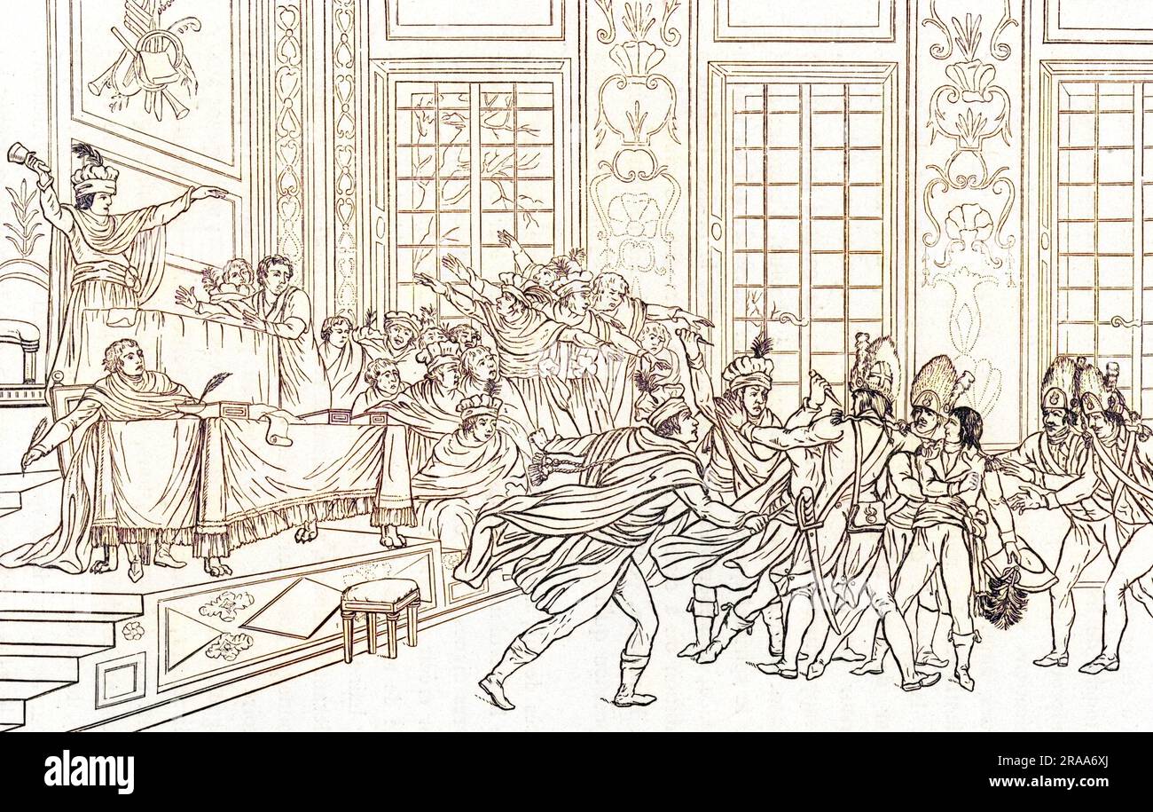 When Napoleon enters the Conseil des 500 in the Orangerie de Saint ...