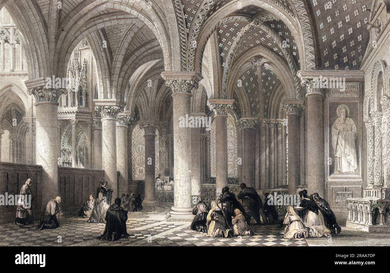 The chapel, in the abbey of Saint-Denis where many French royals are ...