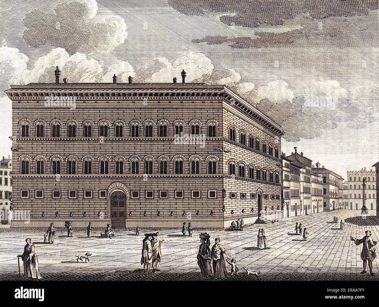 Palazzo di Principe Strozzi Date: mid-18th century Stock Photo - Alamy