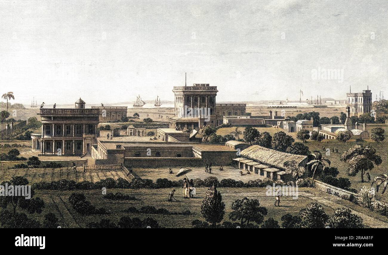 General view of the city Date: circa 1840 Stock Photo - Alamy