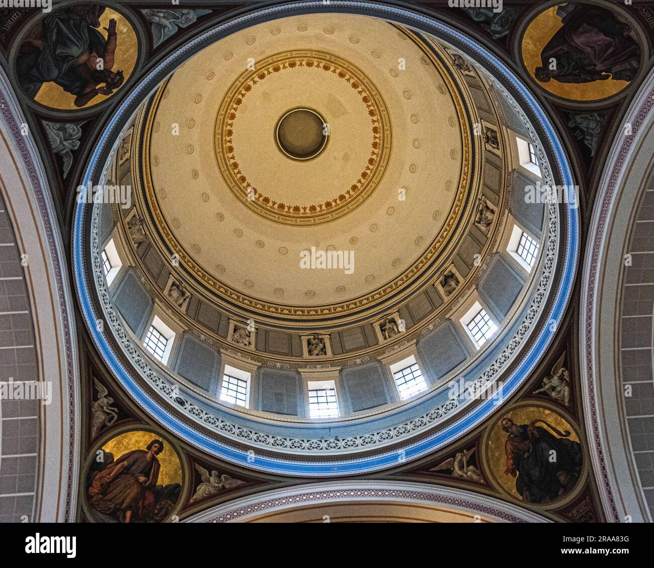 St. Nicholas church interior, Old Market Square, Potsdam, Brandenburg ...