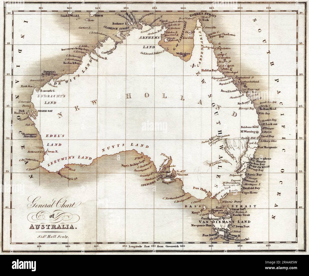 By this time the shape of the Australian continent is well enough known ...