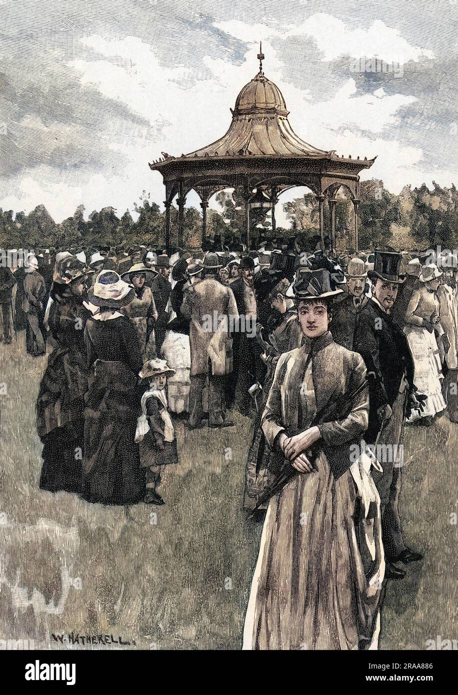 The band-stand and Rotunda. Date: circa 1880 Stock Photo - Alamy