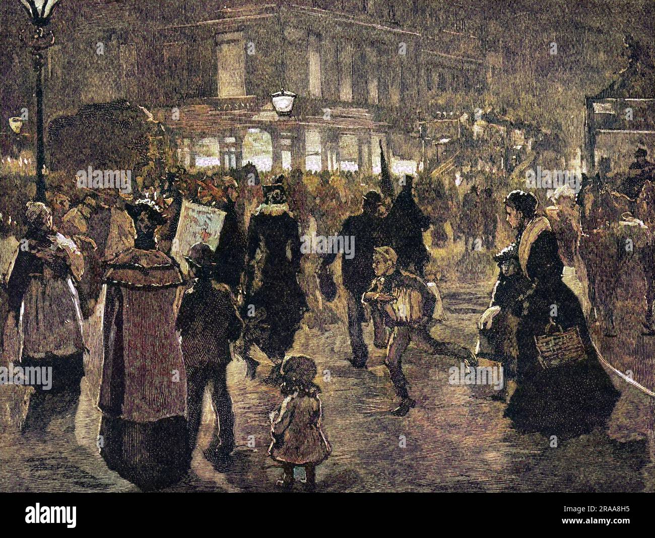 The 'Angel' at night. Date: circa 1880 Stock Photo - Alamy