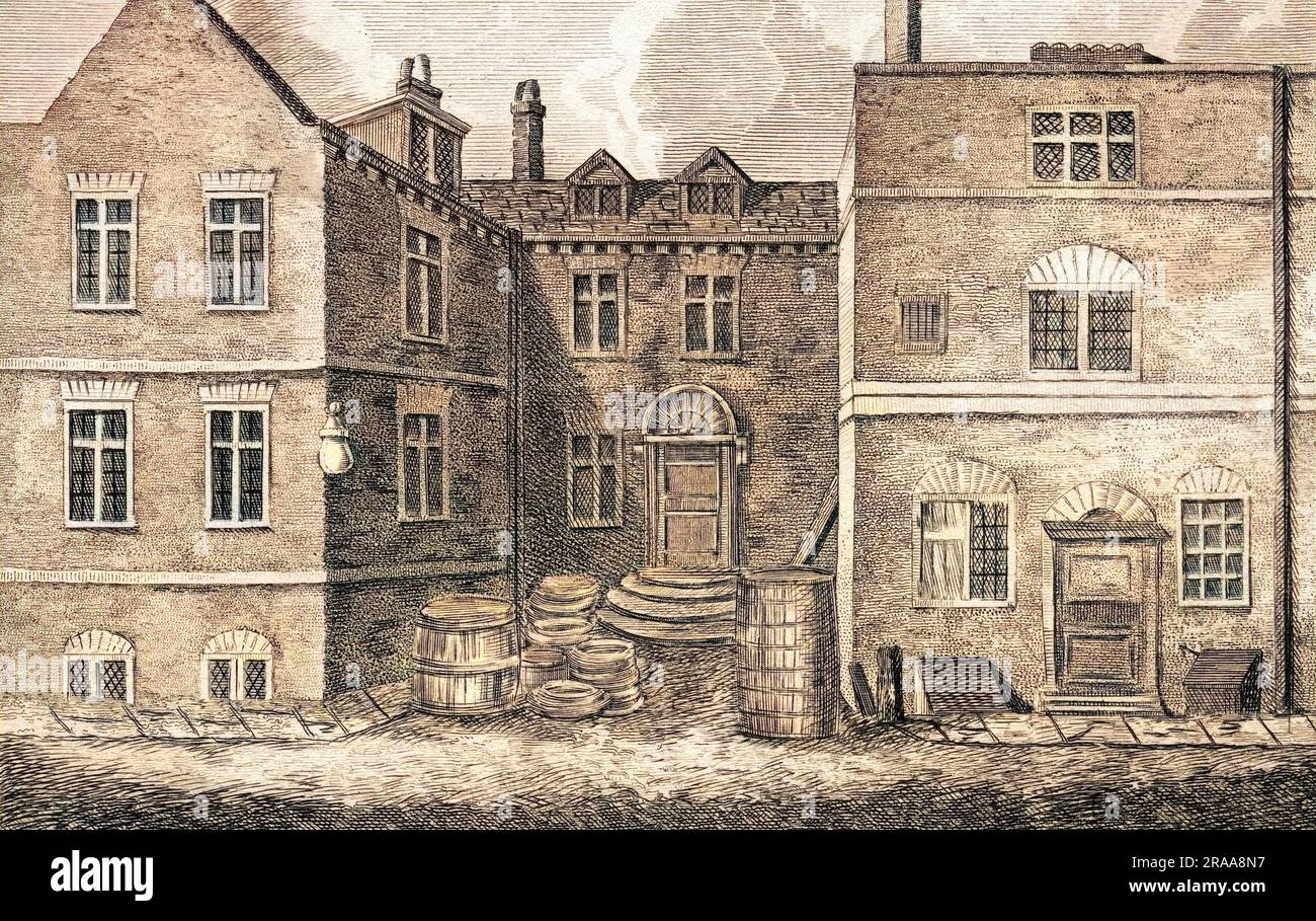 near St Saviour's church, Southwark, south London. Date: 1808 Stock ...