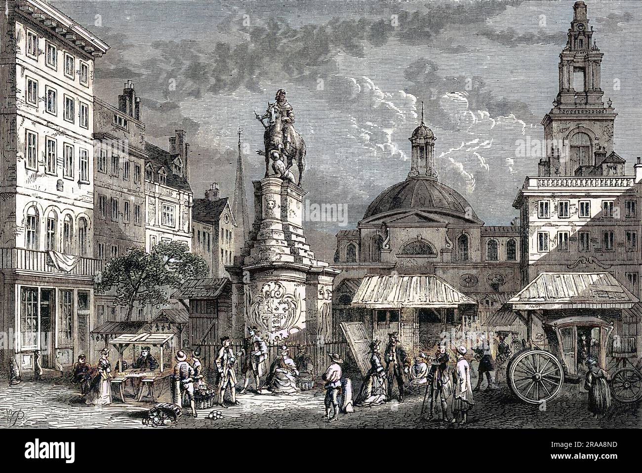 The old Stocks Market, on the site of the Mansion House. Date: early ...