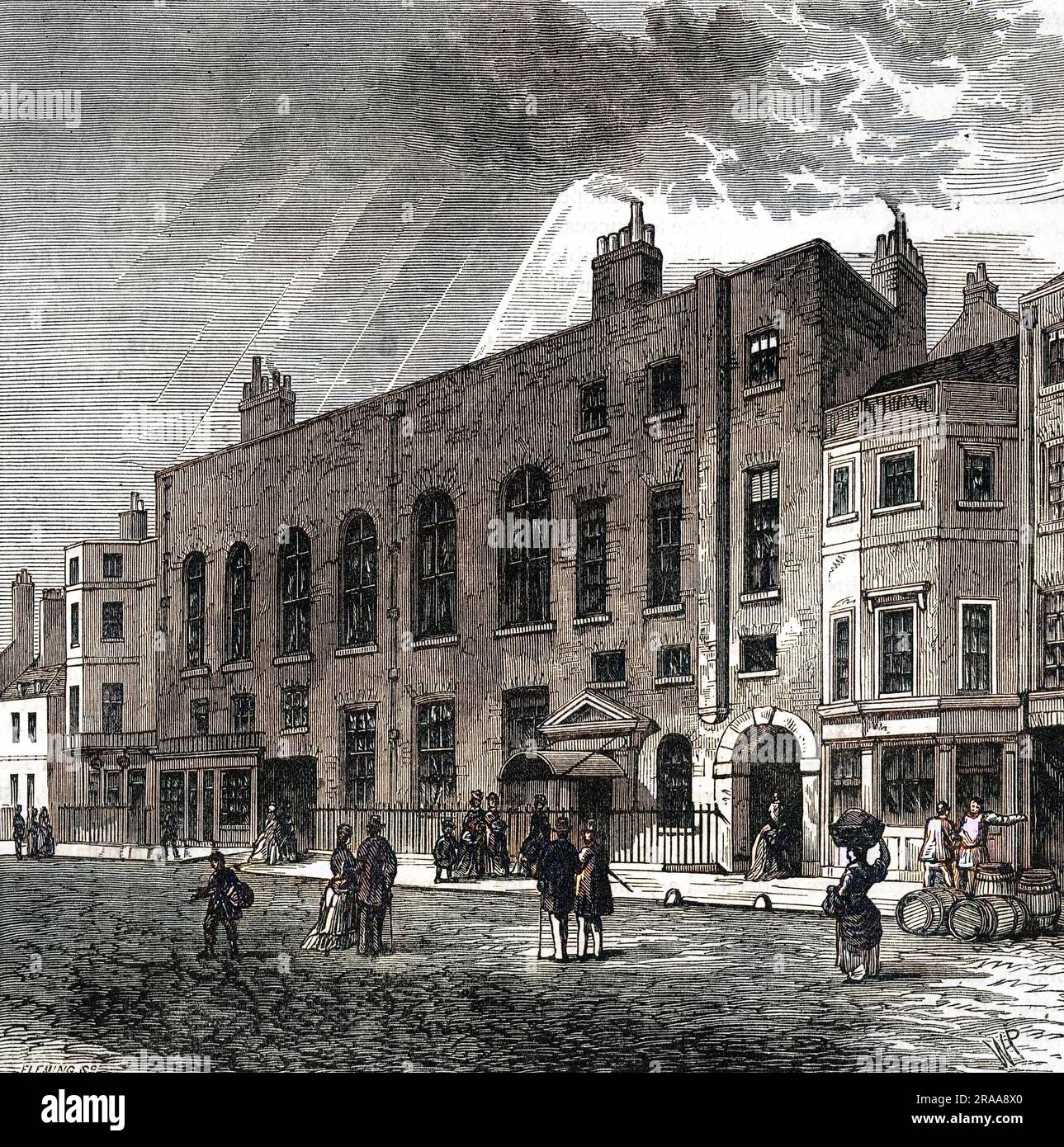 The exterior of Willis's Rooms, St James. Date: circa 1860 Stock Photo ...