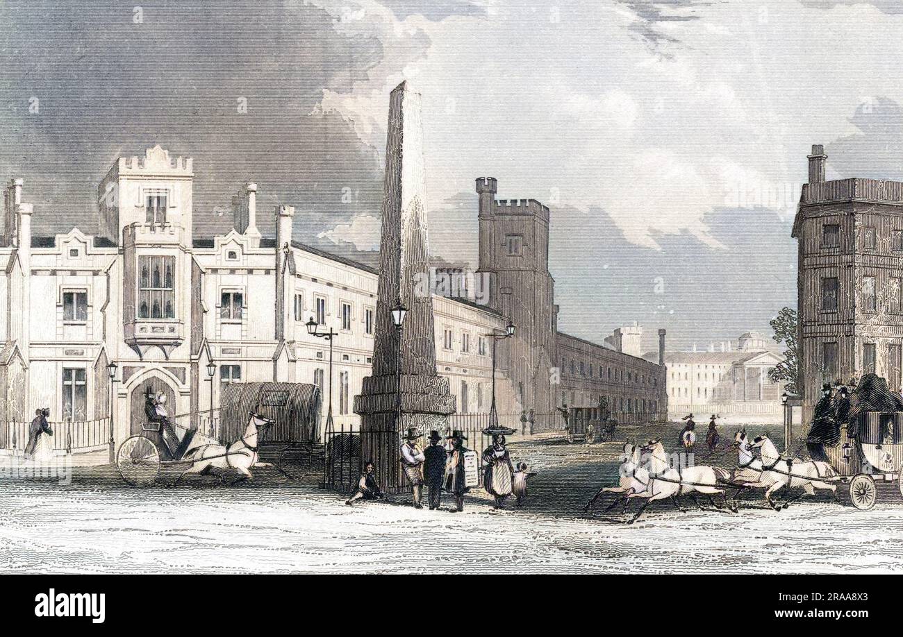The Obelisk and the School for the Indigent Blind at St George's Circus ...