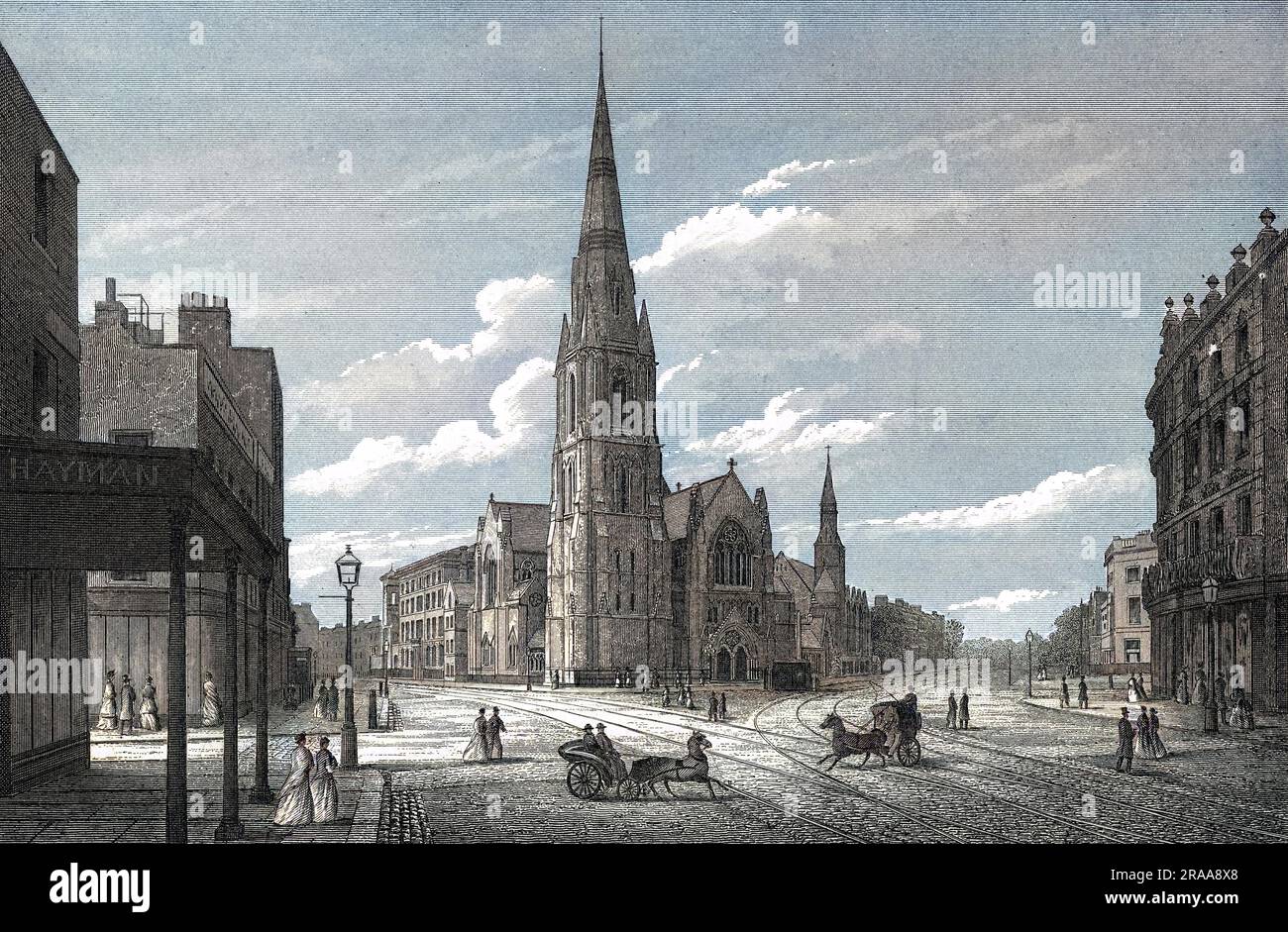 Rowland Hill's chapel and schools Date: circa 1860 Stock Photo - Alamy