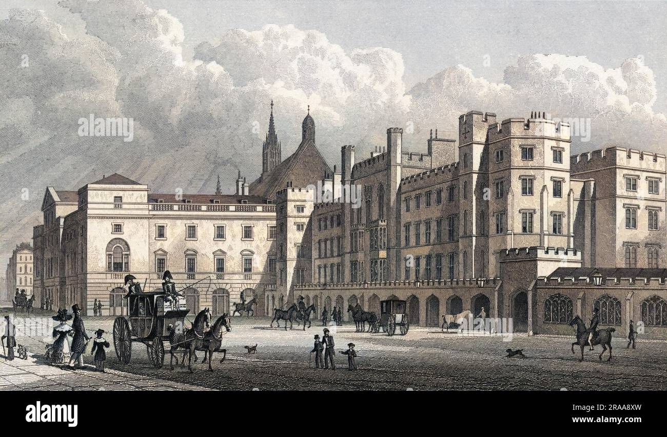 The Parliament buildings before the fire of 1834, subsequent to which ...