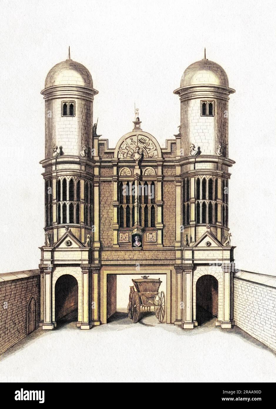 The King Street gateway, demolished in 1723. Date: circa 1700 Stock ...