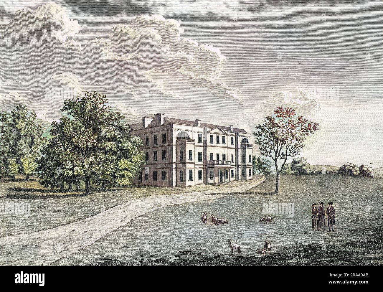 Belvedere House, Kent seat of sir Sampson Gideon Date: 1777 Stock Photo ...