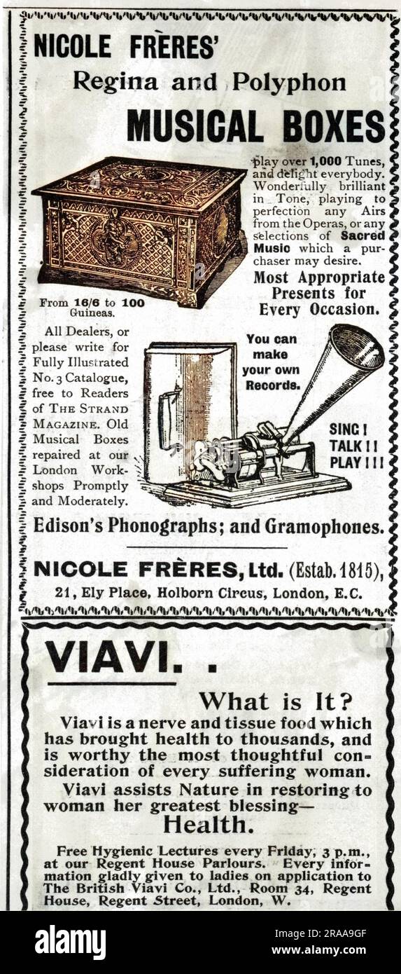 Music boxes by Regina and Polyphon. Also pictured is an Edison ...