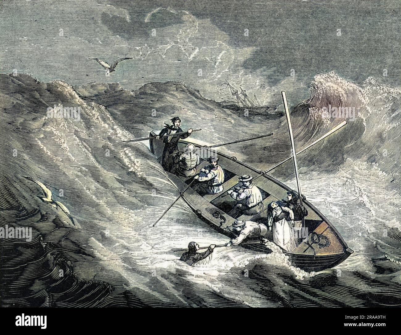 Lifeboat storm sea rowing boat hi-res stock photography and images - Alamy