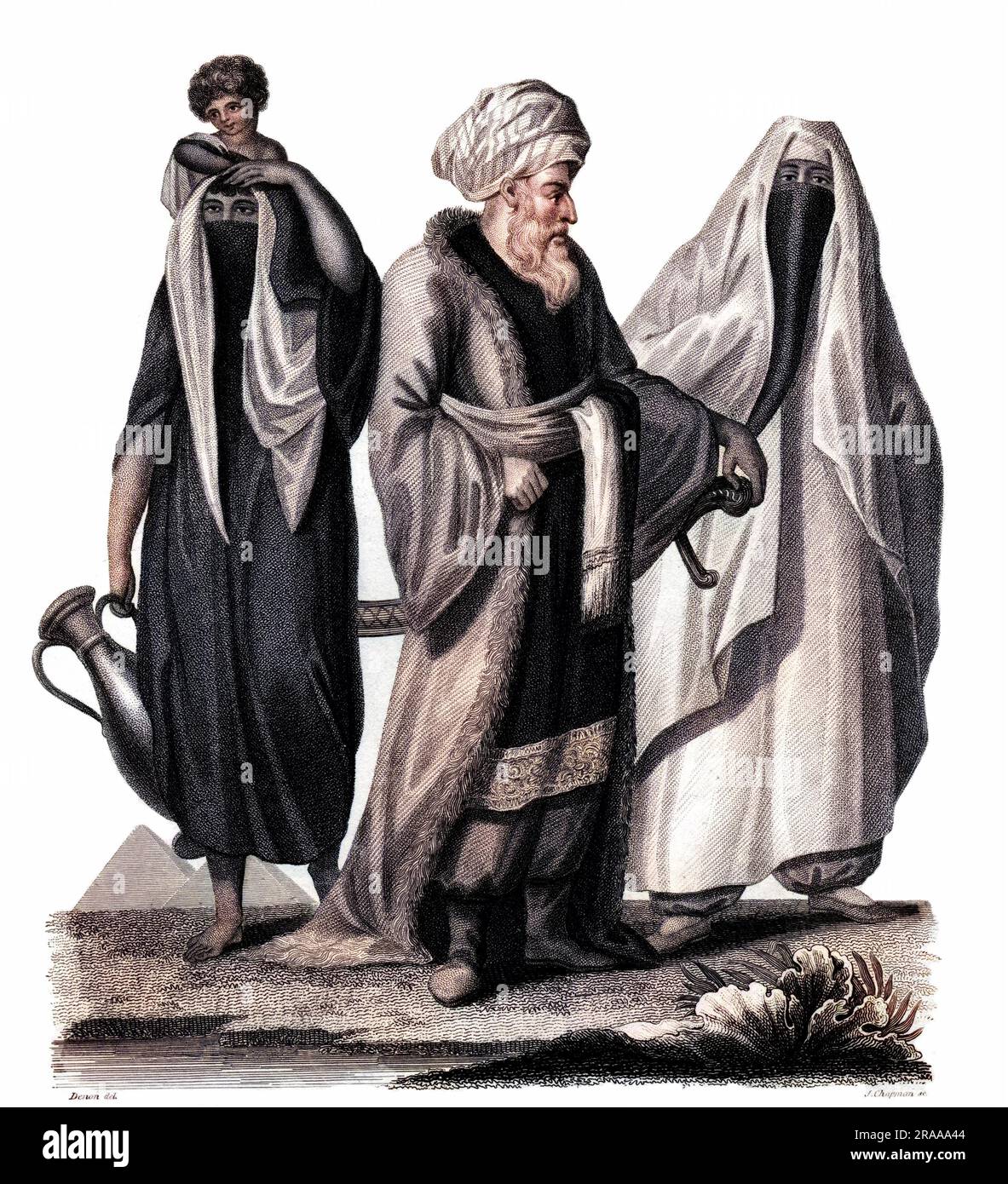 Ibrahim Bey, chief of Haraktas and Bey of Constantine with a female ...