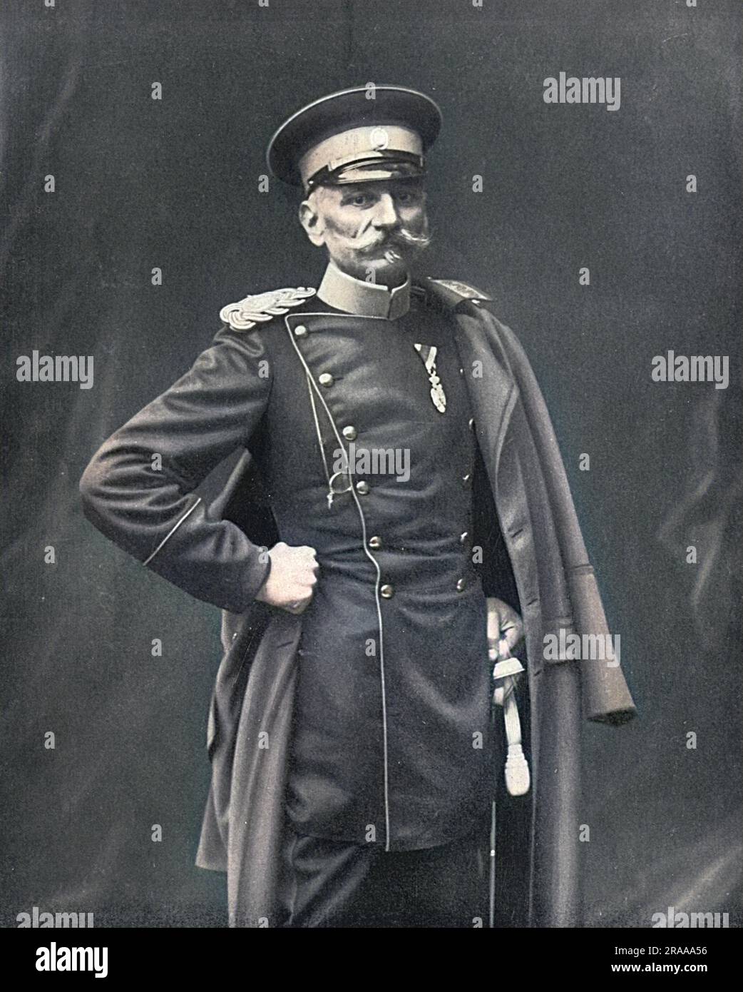 King Peter I of Serbia (1844-1921), who ruled from 1903 to 1921. Date ...