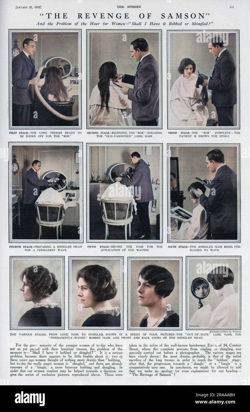 A series of photographs showing a fashionable 1920s lady going from ...