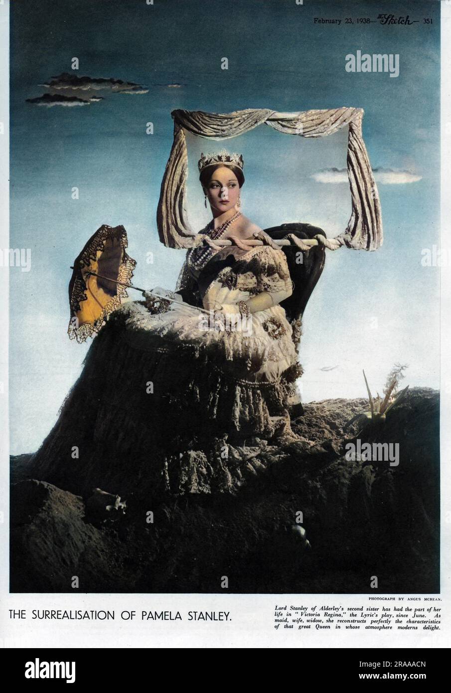 Pamela Stanley dressed in character as 'Victoria Regina', from the play ...