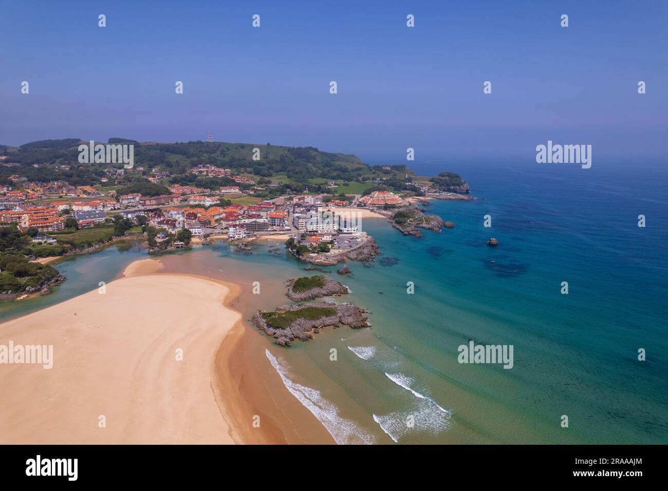 Aerial view of spanish coast in Noja on north Spain Stock Photo - Alamy