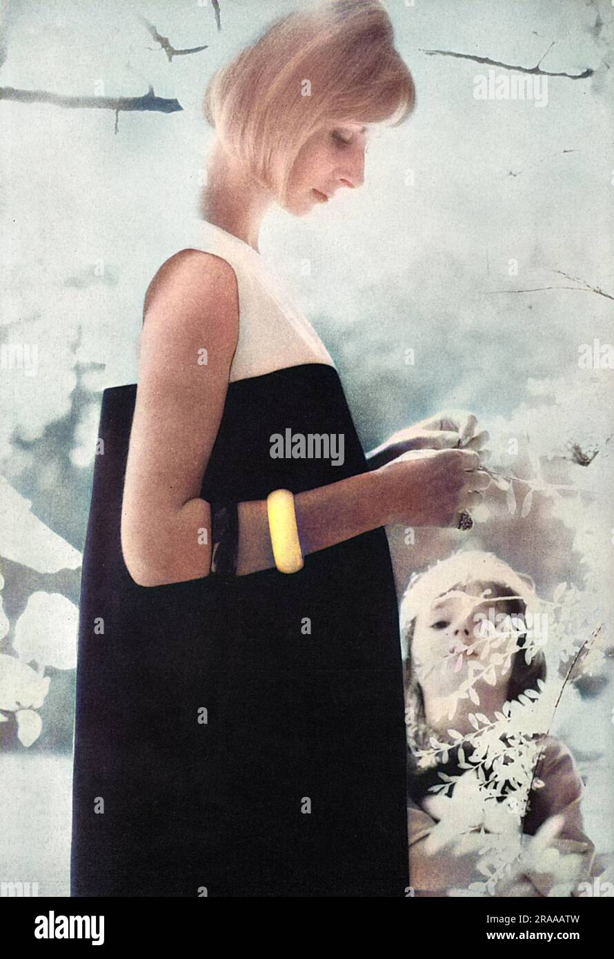 A chic maternity dress for the expectant mother in black and white by ...