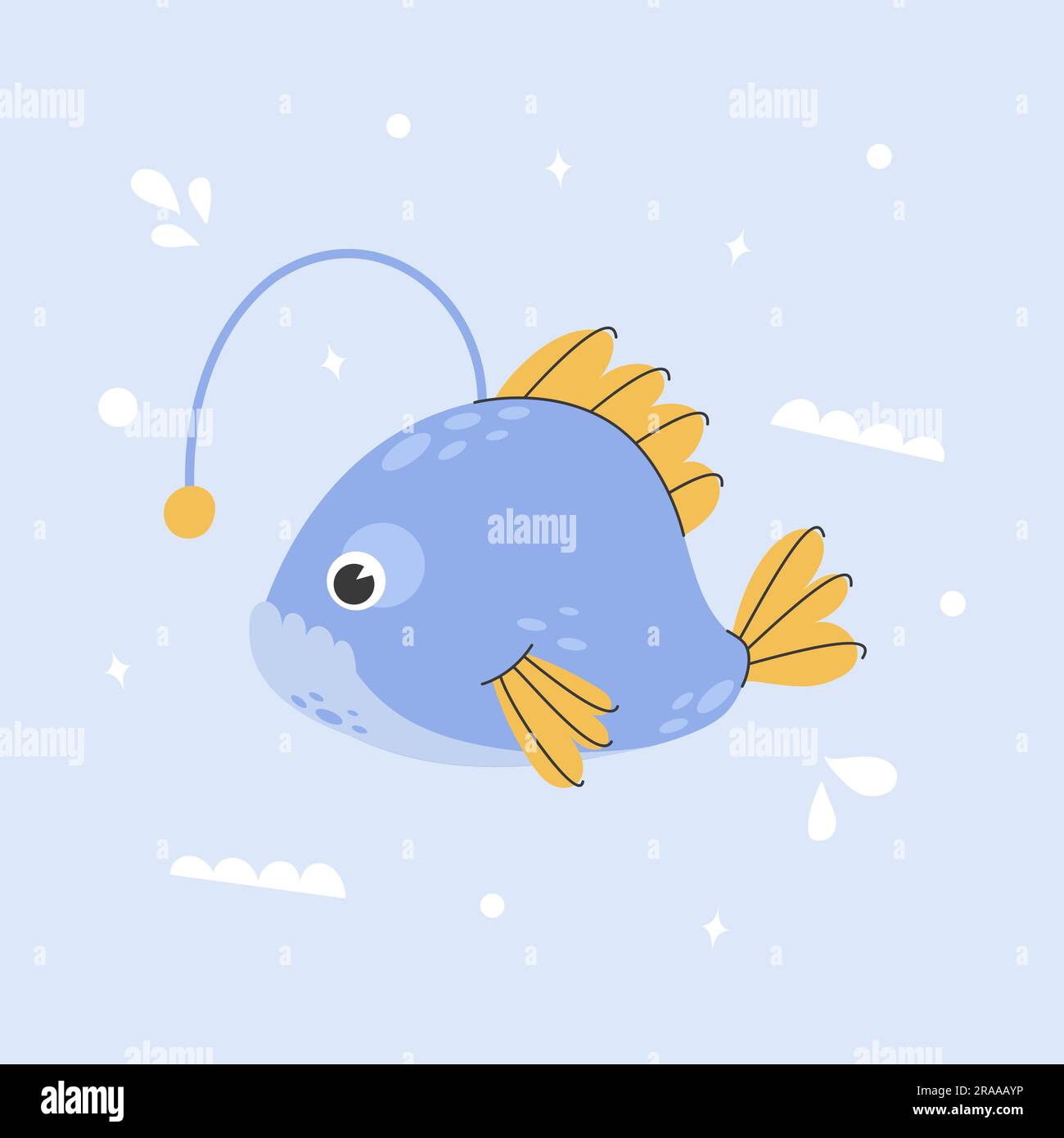 Anglerfish cartoon character hi-res stock photography and images - Alamy