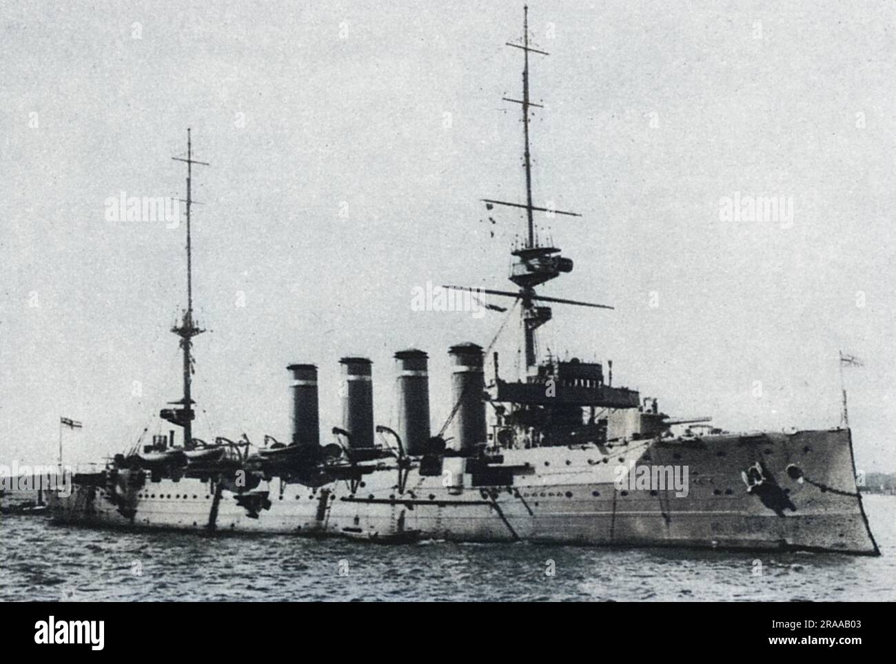 The lead ship of the Royal Navy Devonshire class of armoured cruisers ...