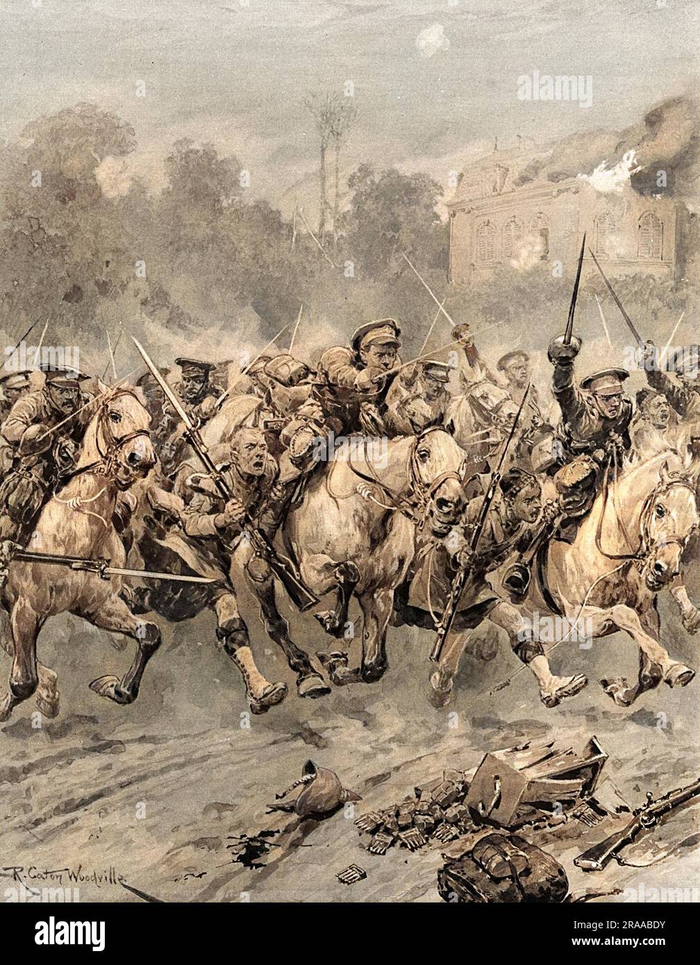 An artists impression of the 'stirrup-charge' that reportedly took ...