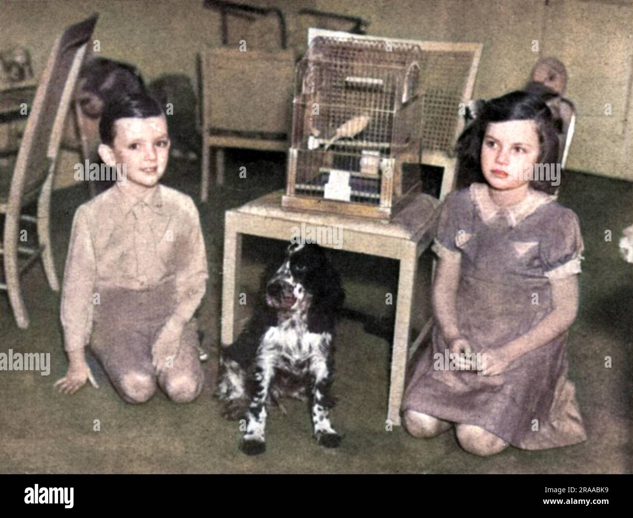 Frances Sweeny, later Duchess of Rutland and her younger brother, Brian ...