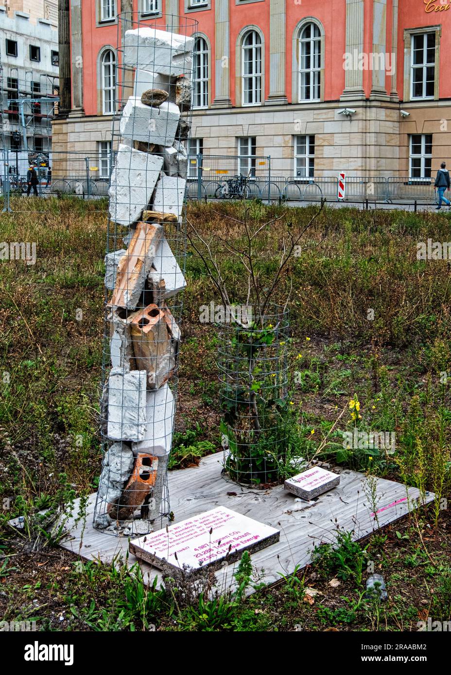 Sculpture of Building Rubble on site of demolished building criticises ...