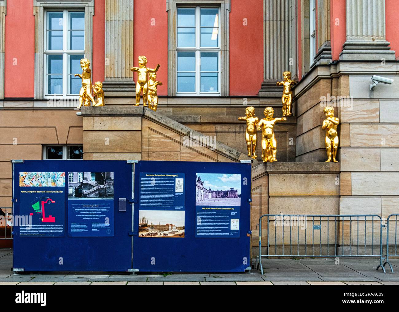 Putti, Golden figures on Angel staircase in front of Parliament ...