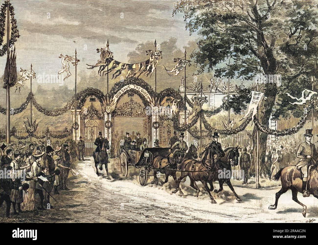 The departure of Queen Victoria from Waddesdon Manor, Buckinghamshire ...