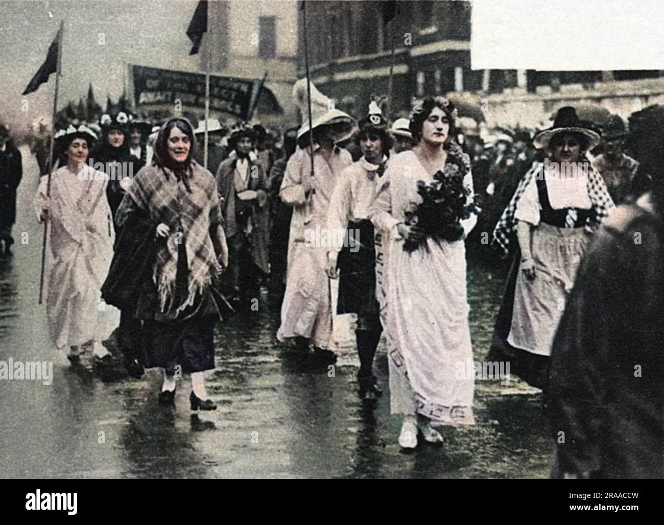 The women's right-to-serve procession as it passed through Westminster ...