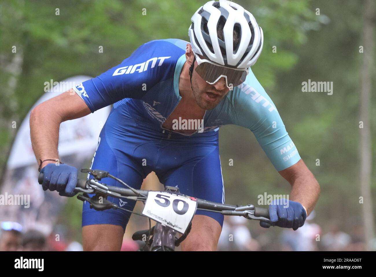 Portrait of Antoine Philipp (FRA) in action during XCO Elite Men race ...