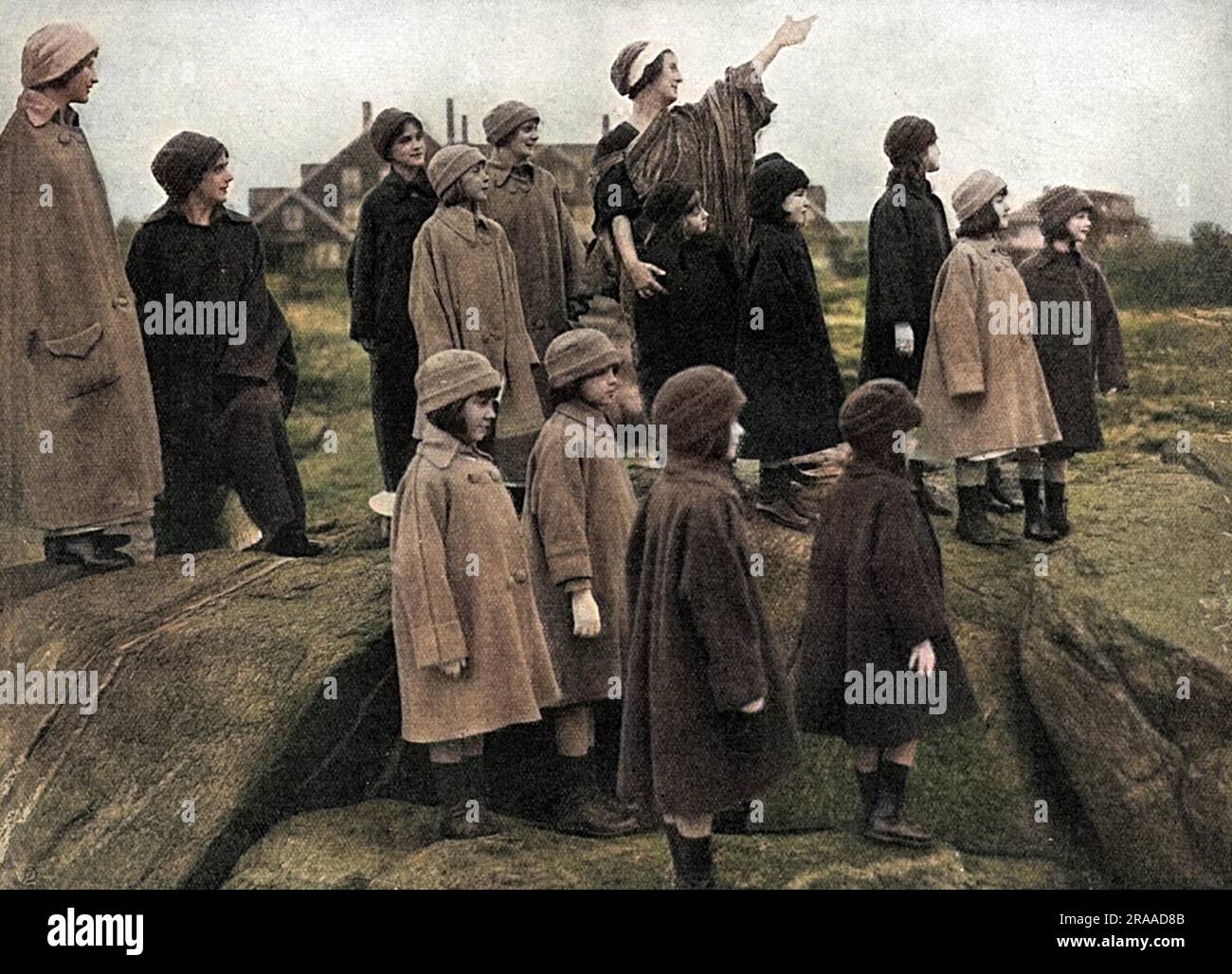 Isadora Duncan (1877-1927), modern dance innovator, pictured with some ...