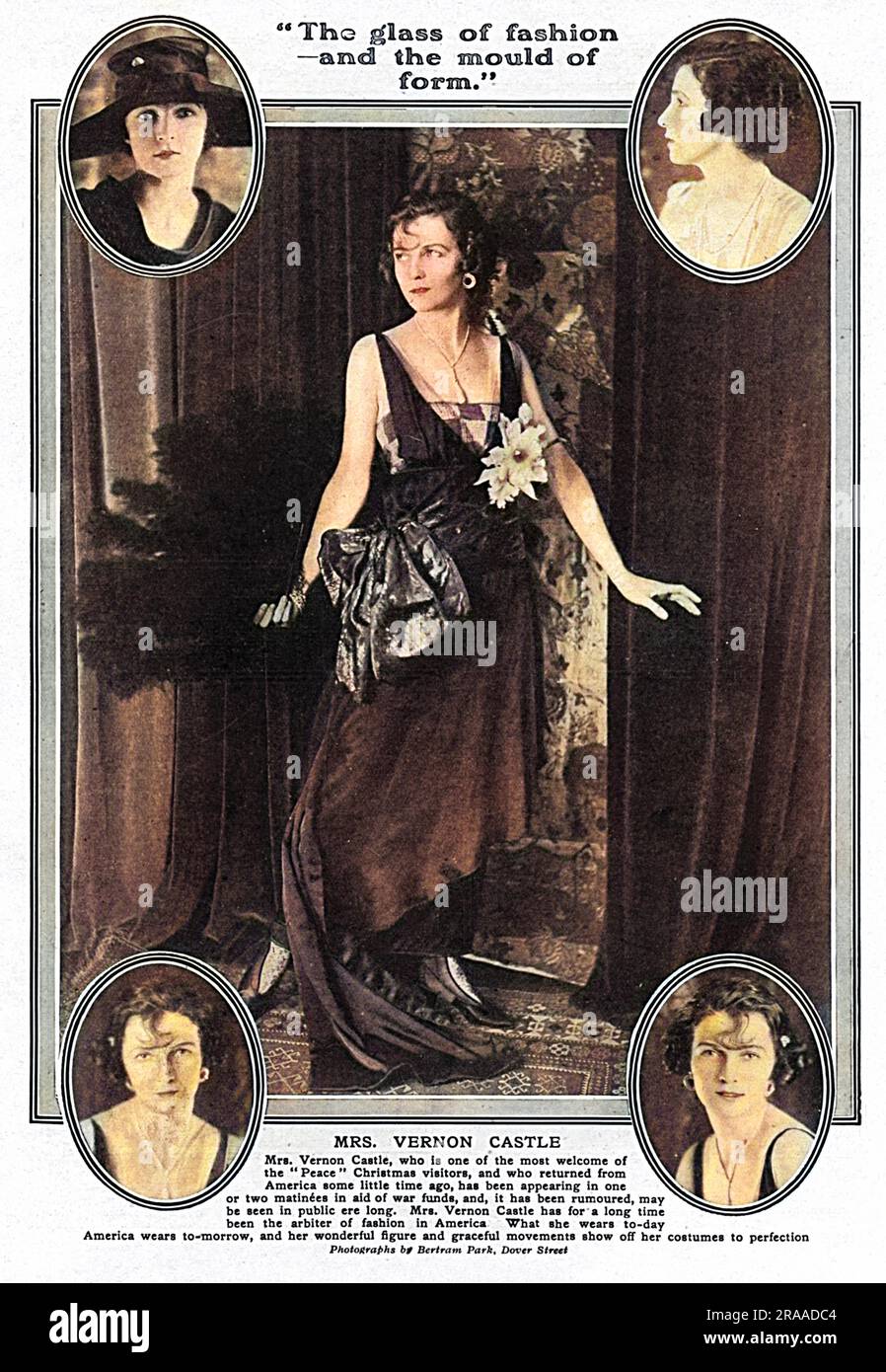 IRENE CASTLE (nee FOOTE) Dancer, who, with her husband Vernon Castle ...