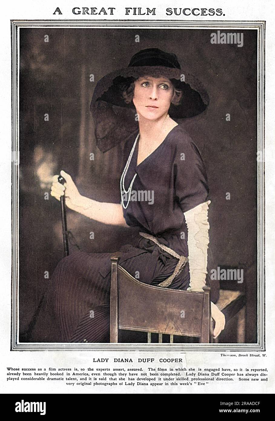 Photographic portrait of Lady Diana Cooper (1890-1981), previously Lady Diana Manners and later ...
