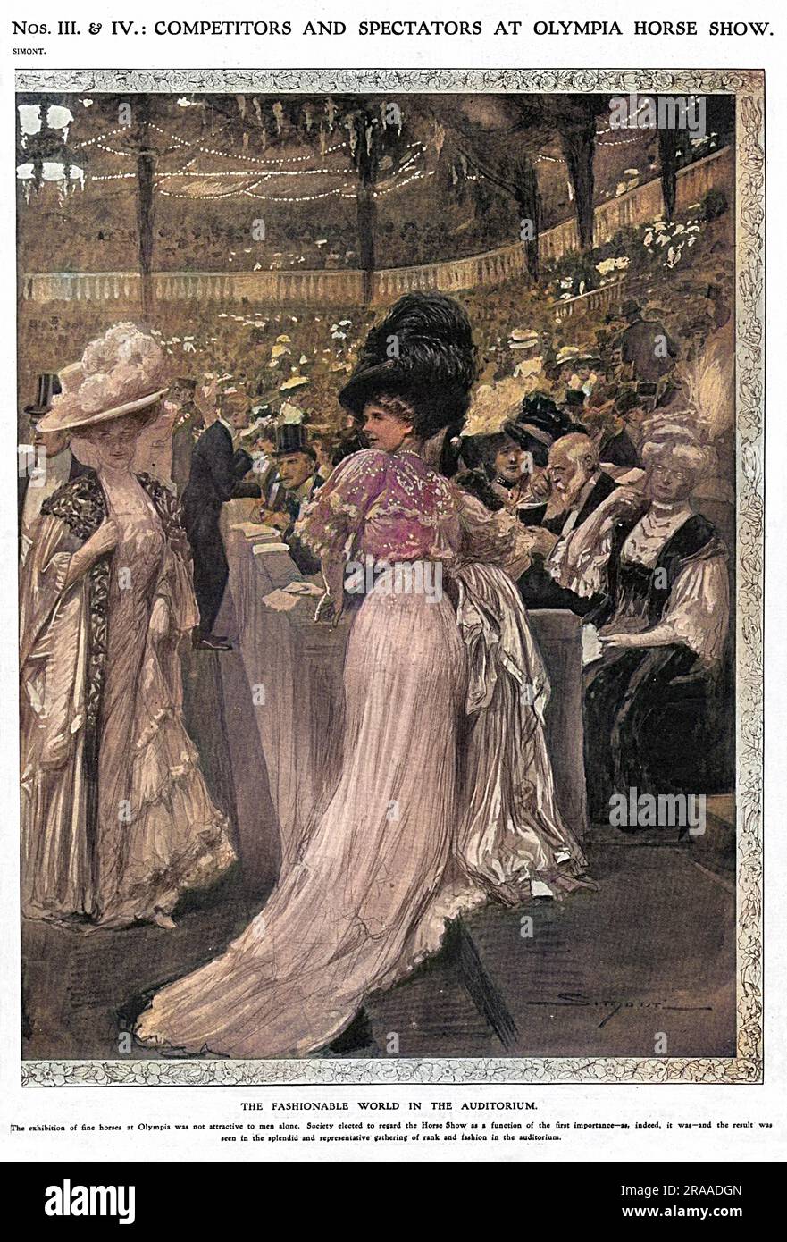 Fashionable women spectators at the 1908. Date: 1908 Stock Photo - Alamy