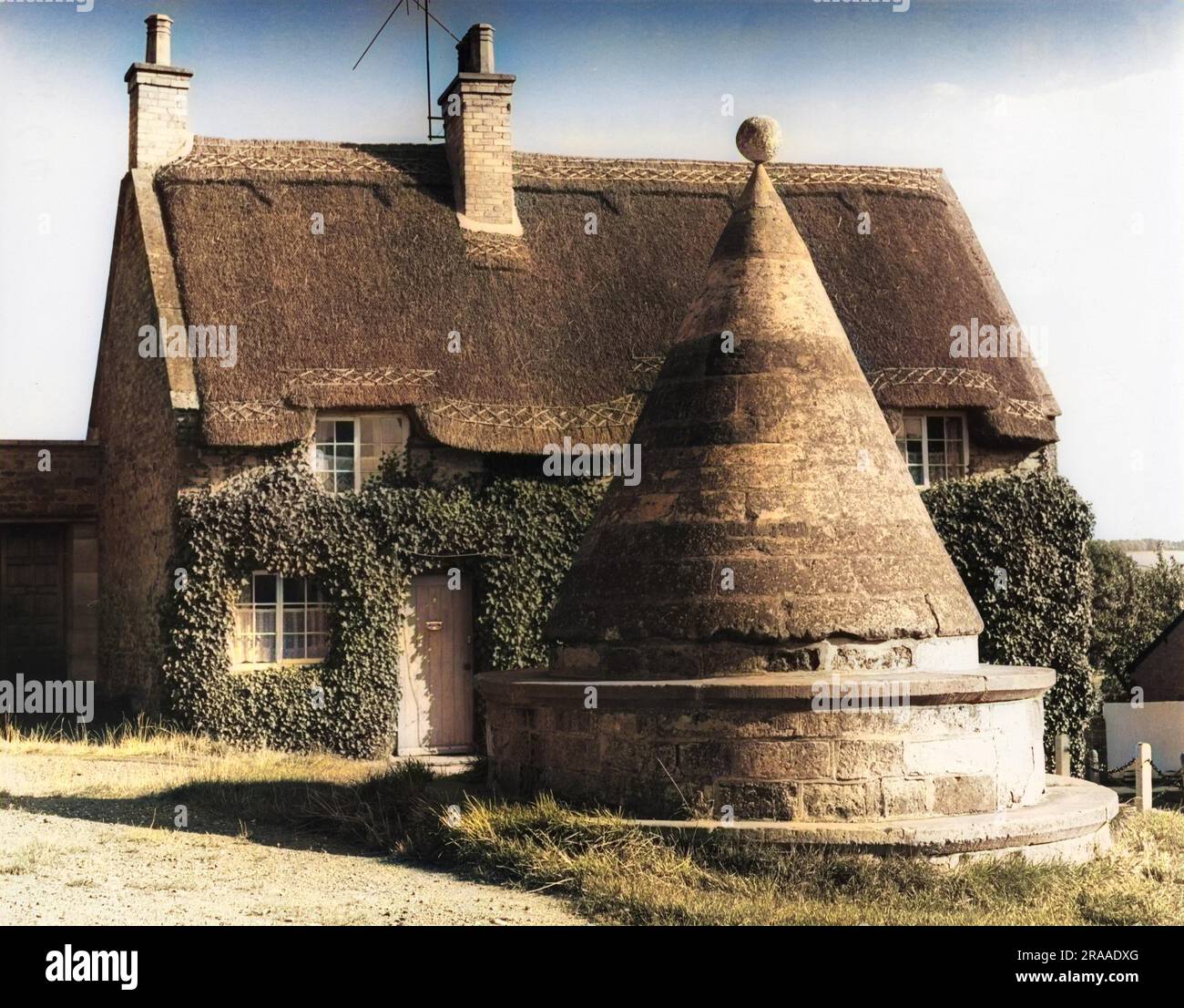 The ancient conical Market Cross at Hallaton, Leicestershire, England ...