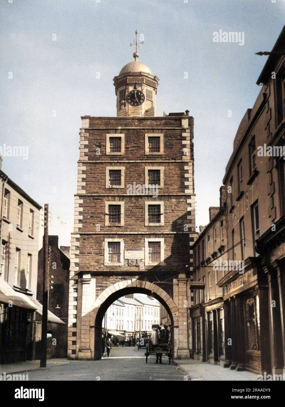 The famous Youghal Clock Gate, in the seaport of Youghal, County Cork ...