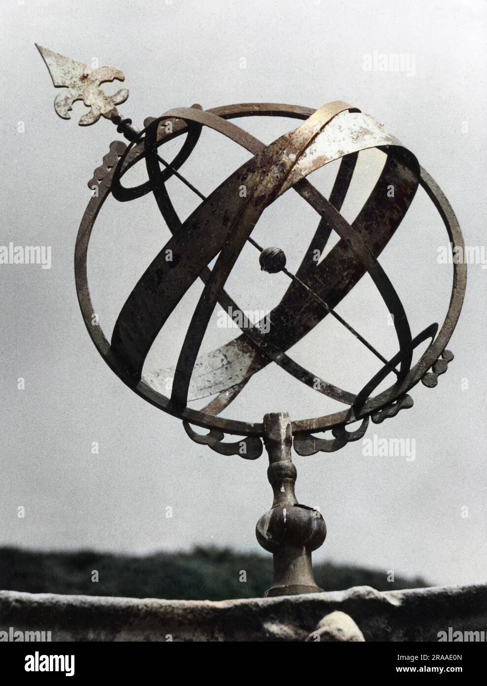 An astrolabe, an astrological instrument, used for measuring the ...