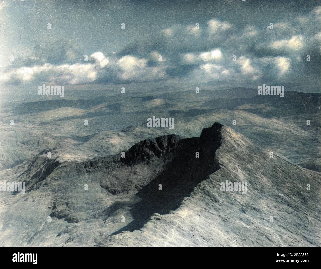A fine view from the summit of Mount Snowdon, North Wales, 3560 feet ...