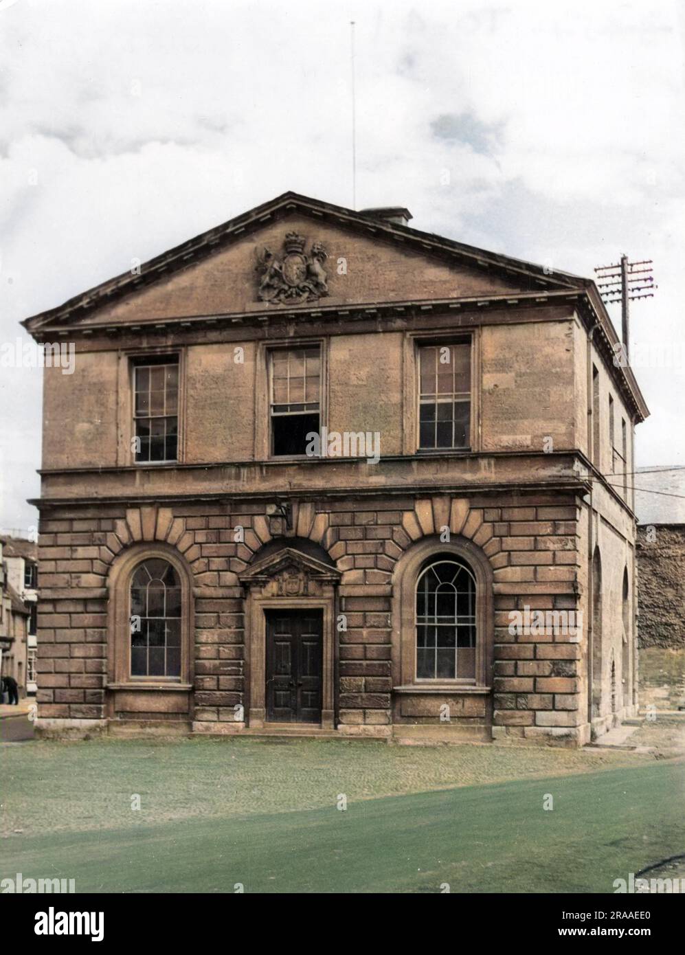 The solid little Town Hall at Woodstock, Oxfordshire, England, built in ...
