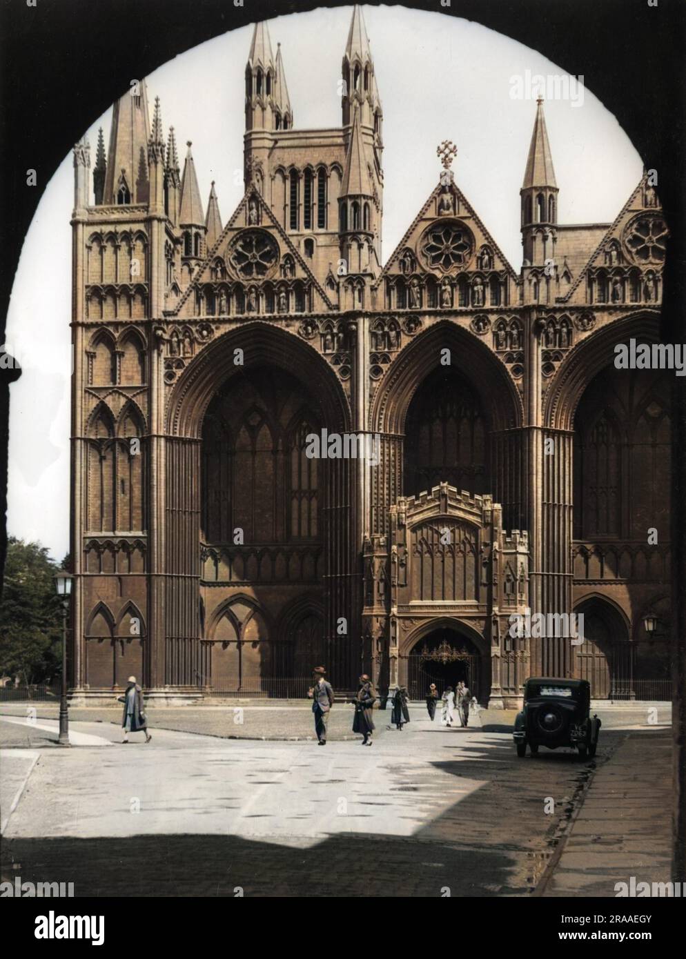 The West Front, Peterborough Cathedral, Cambridgeshire. The present ...