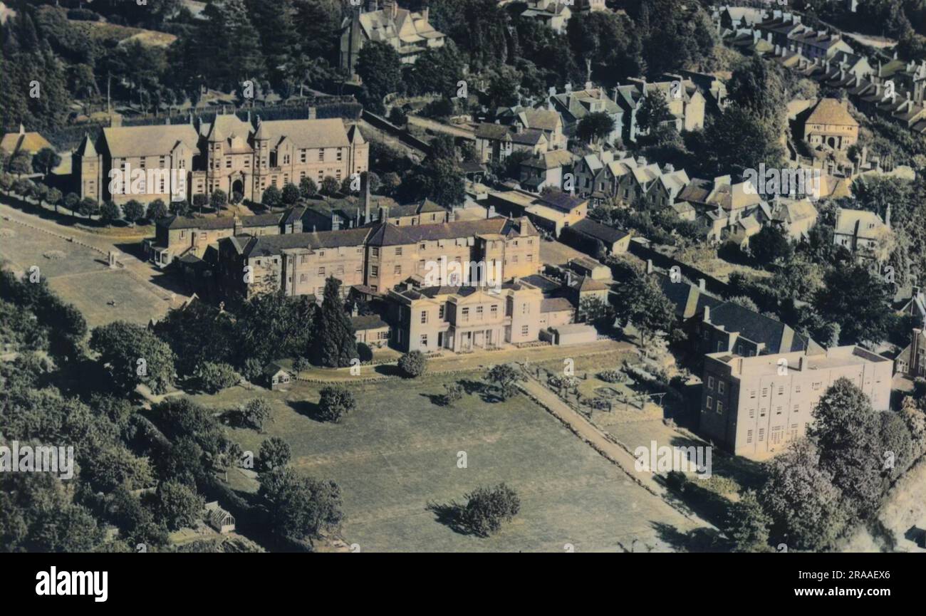 Aerial view of Dorking General Hospital on Horsham Road, Dorking ...