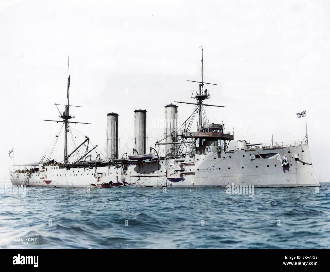 HMS Kent, British Monmouth-class armoured cruiser, launched 1901 ...