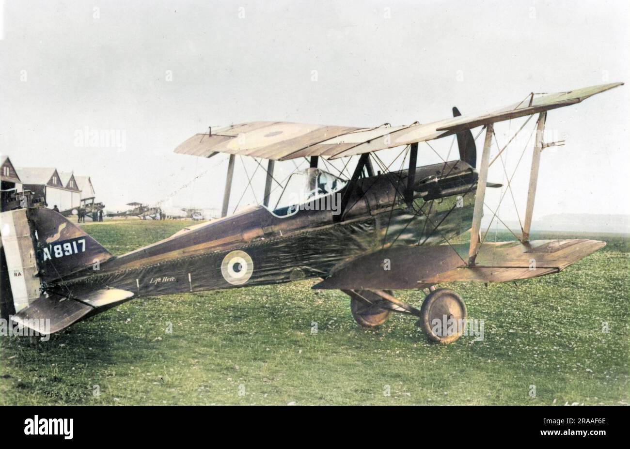 A British SE5 biplane, one of the main aeroplanes in use by the Royal ...
