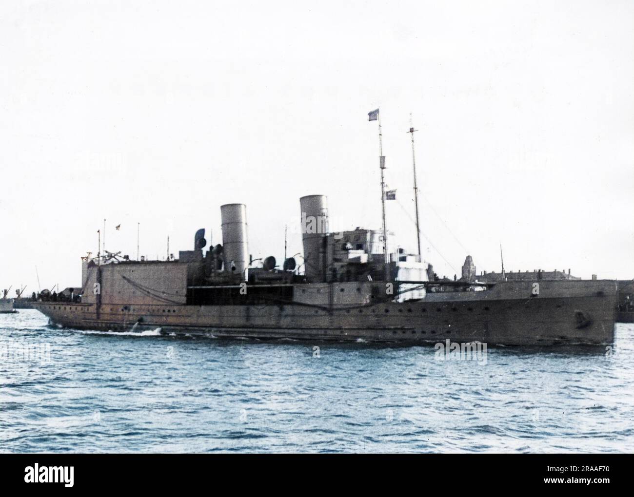HMS Vindex, a seaplane carrier of the Royal Navy during the First World ...