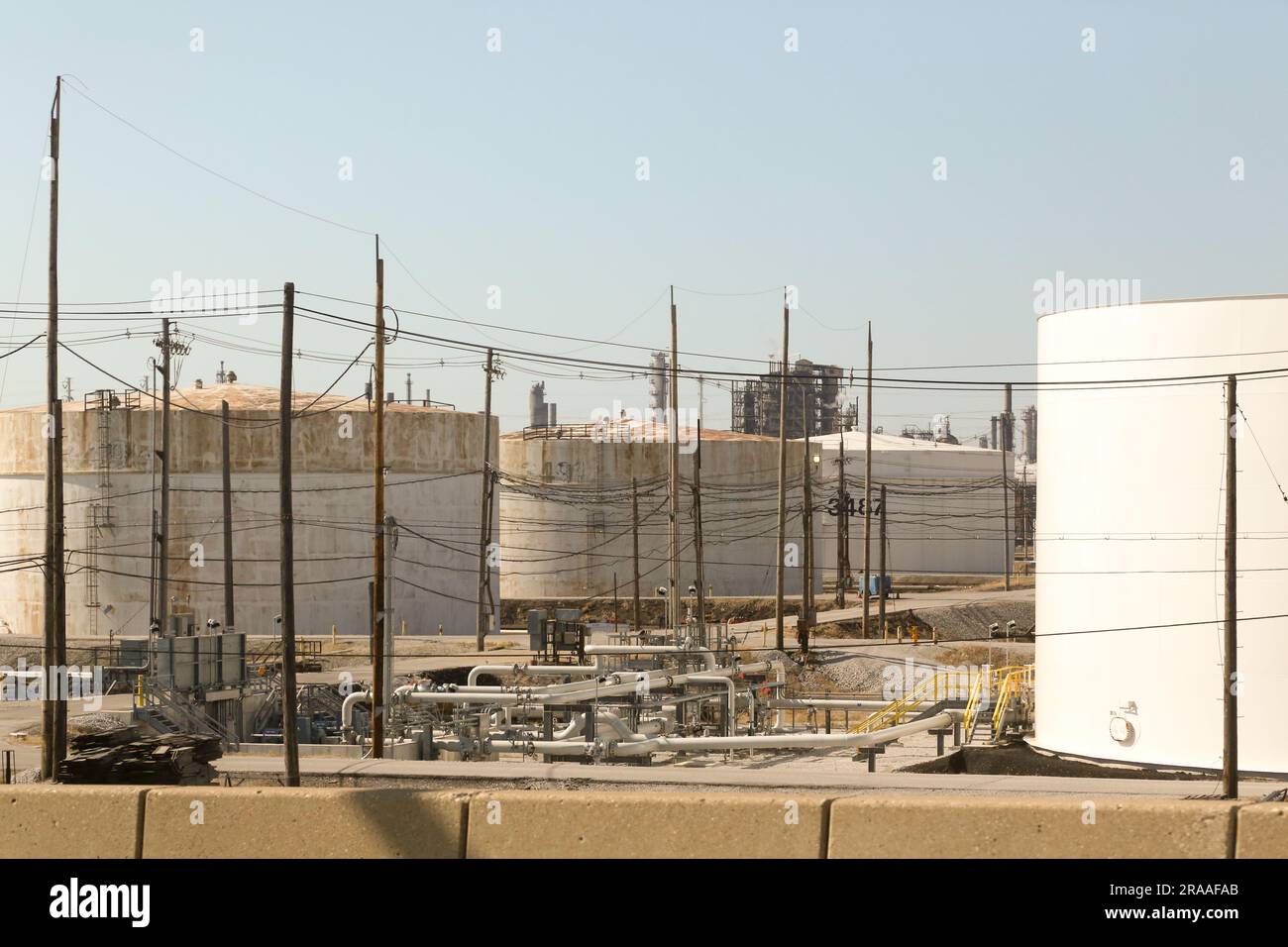 Steel Mills & Transmission Towers near Gary, Indiana Stock Photo - Alamy